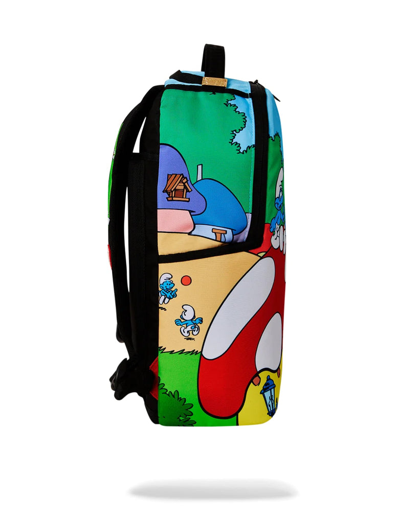Sprayground Smurfs Mushroom Village Backpack B6429 – I-Max Fashions