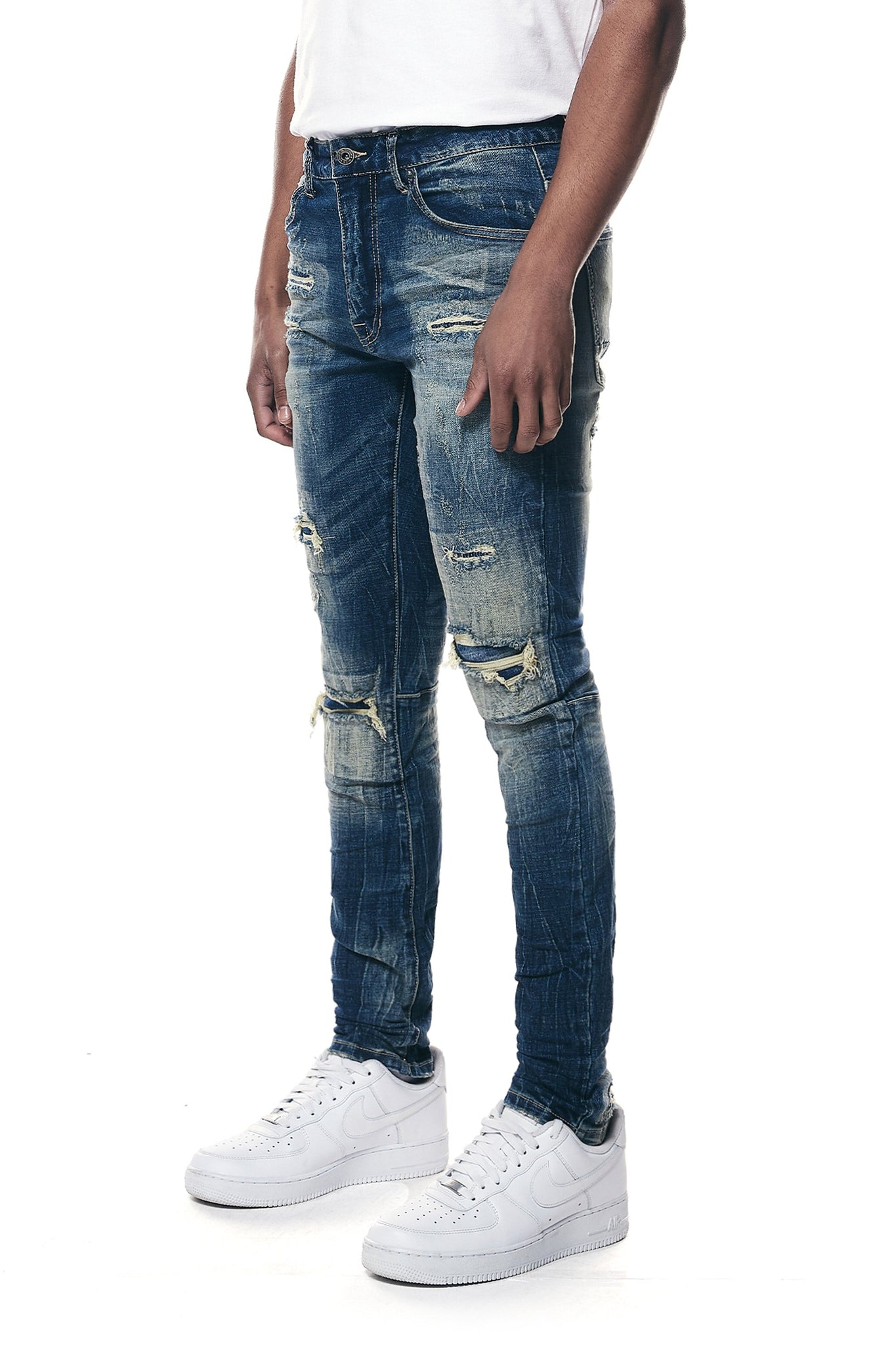 super skinny mens ripped jeans